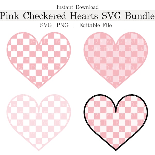 Checkered Heart - Etsy