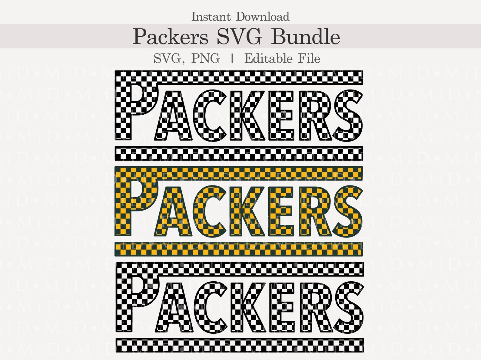 Packers Svg Bundle Checkered Packers Png Bundle Digital - Etsy