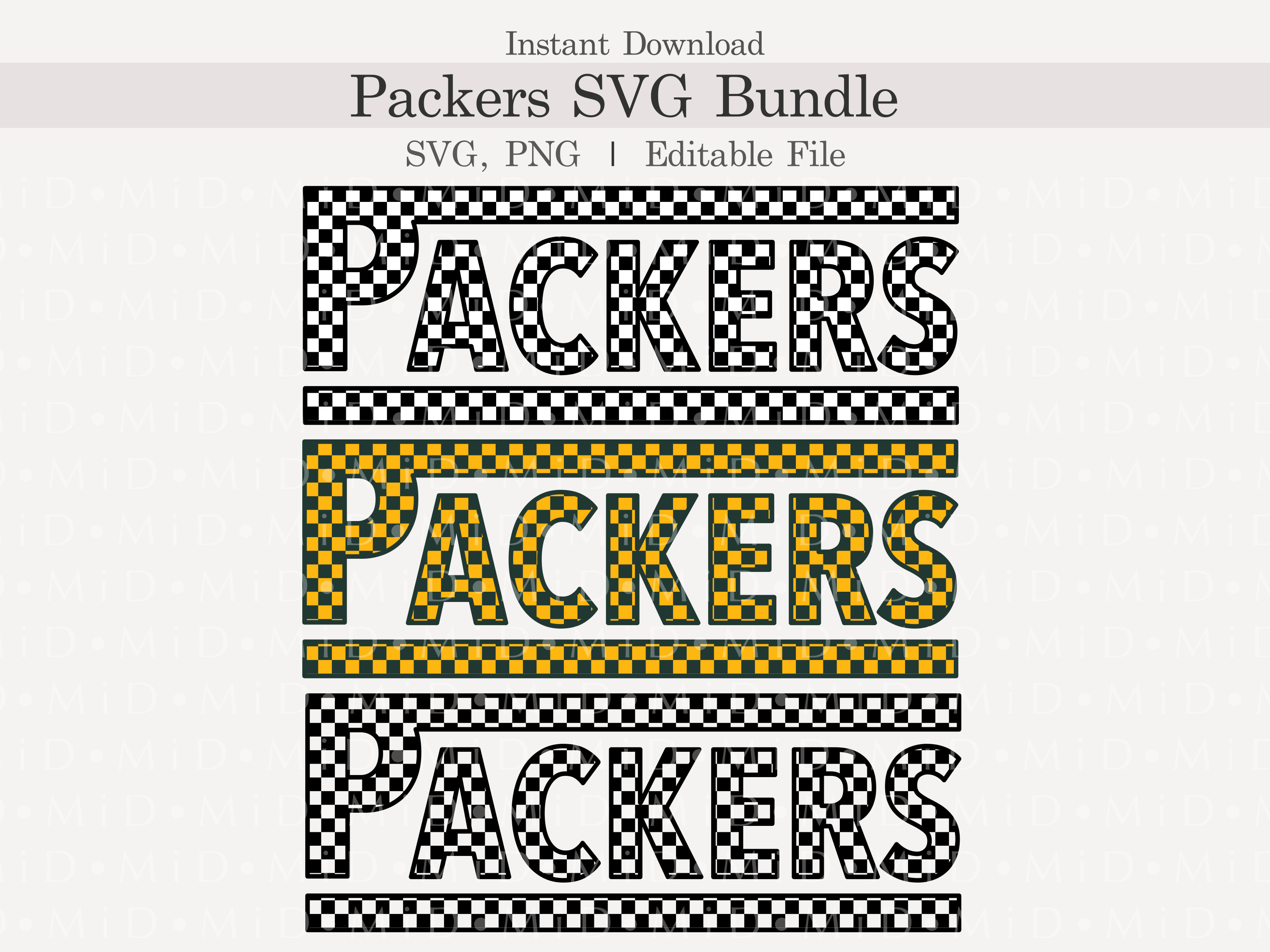 Packers Svg Bundle Checkered Packers Png Bundle Digital - Etsy