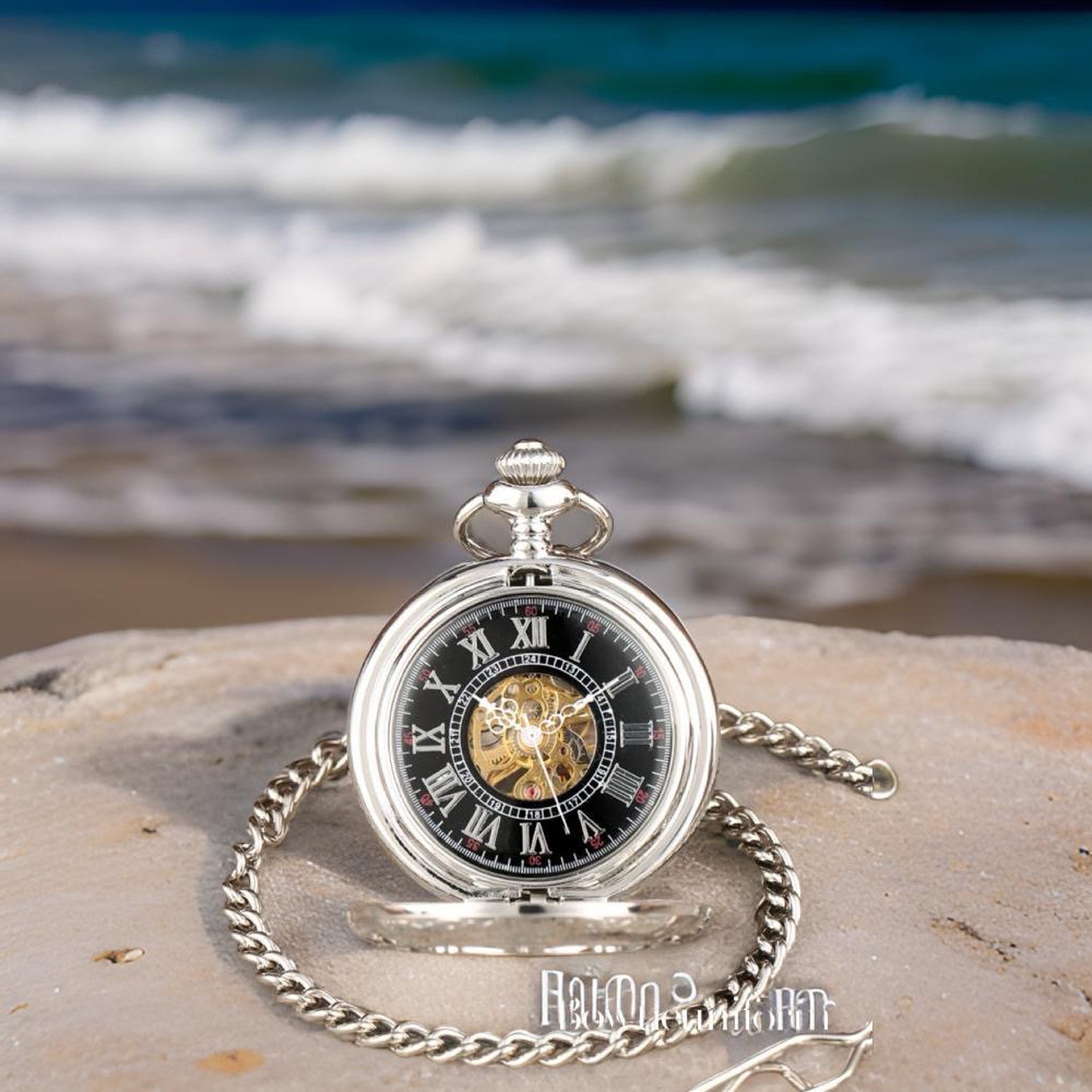 Silver Mechanical Pocket Watch Durable and Stylish for Wedding ...