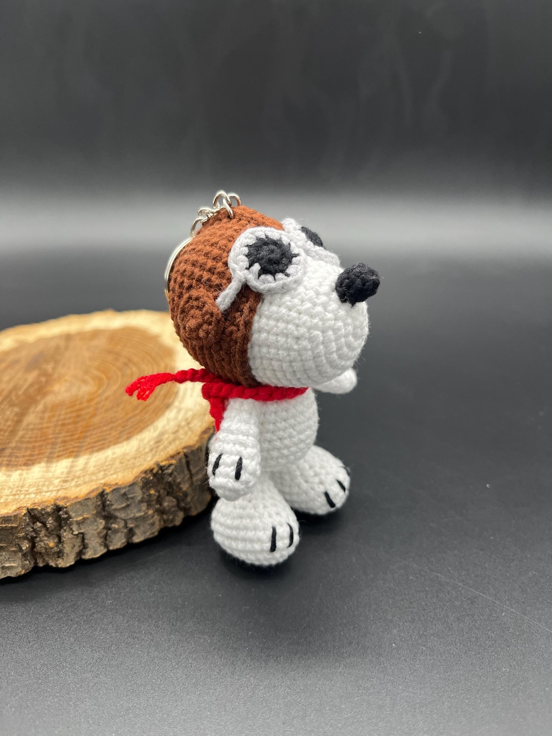 Handmade Crochet Snoopy Keychain, Cute Amigurumi Keychain, Dog Lover ...