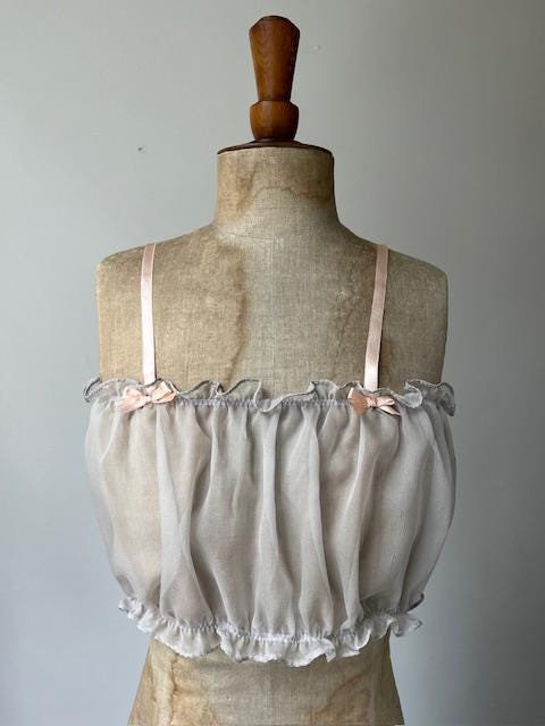 1920s Inspired Hand Tailored Bralette | Bra Top | Floral Silk Chiffon ...