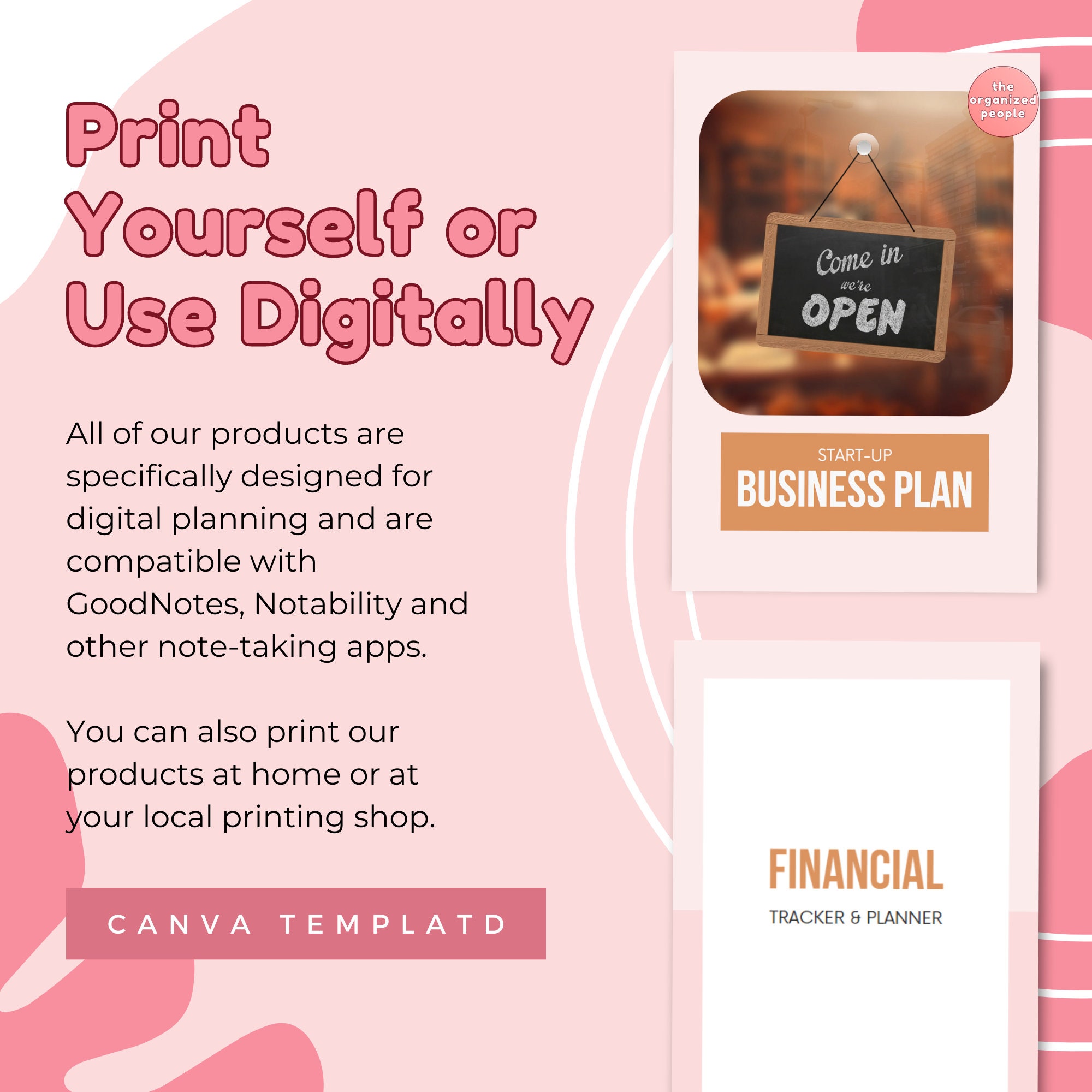 Editable Canva Business Plan Template Financial Projections Market ...