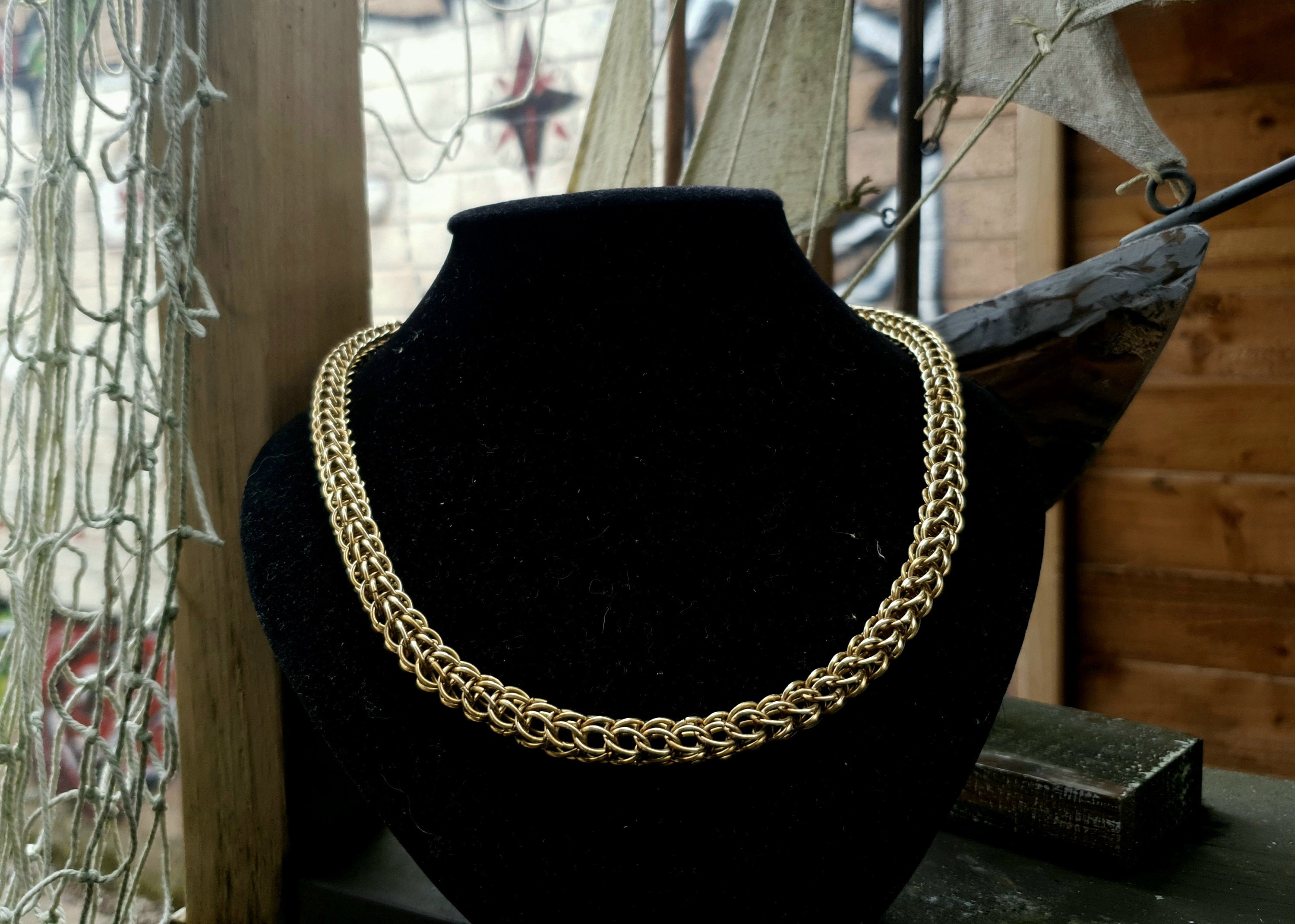 Hesketh Brass Full Persian Chainmail Necklace - Etsy