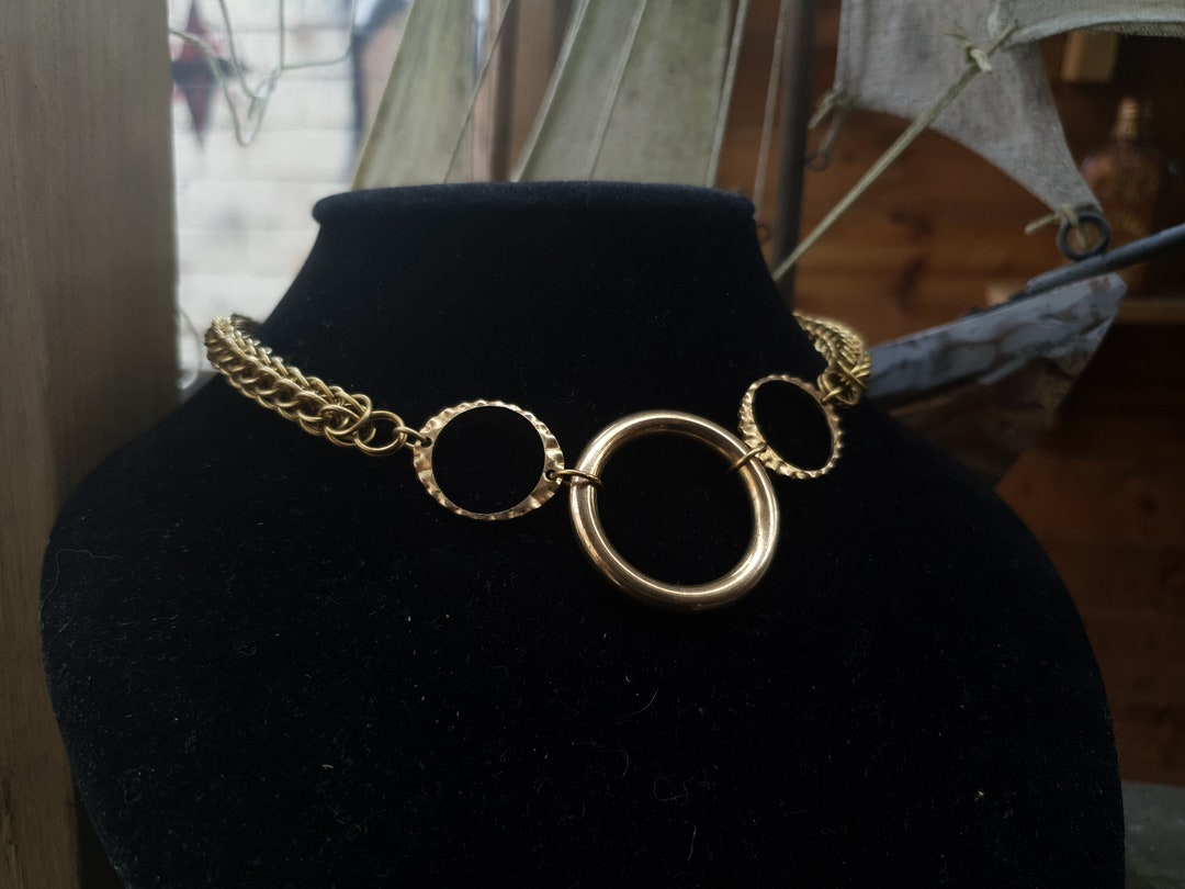 Ingrid Brass Full Persian Chainmail O Ring Trilogy Necklace - Etsy
