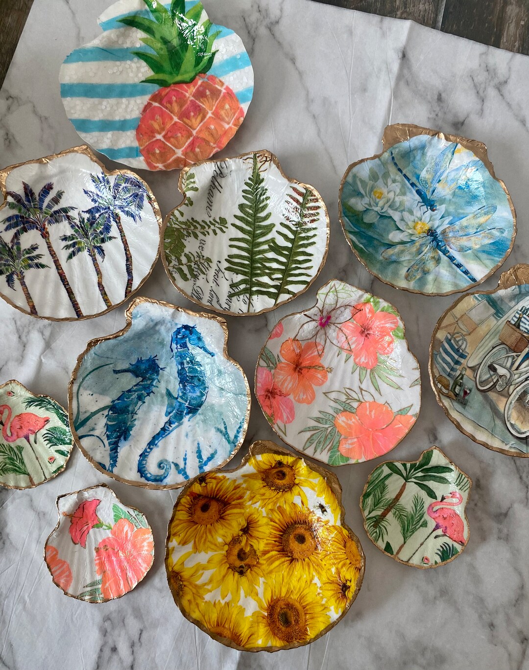 Elegant Shell Ring Dish, Scallop Shell Trinket Dish, Personalized Shell ...