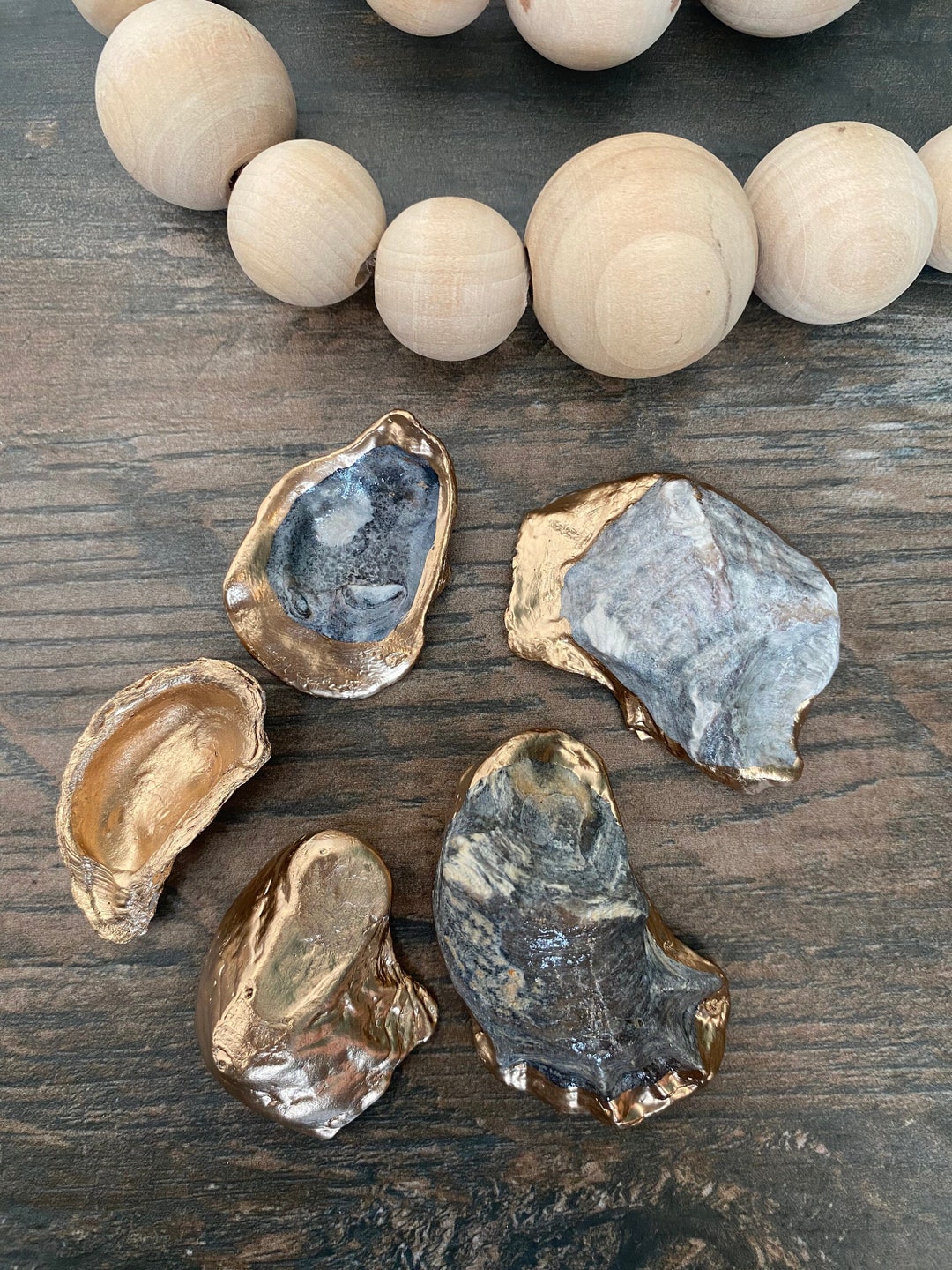 Gold and Natural Shell Decorations | Shell Decor | Gold Decoration ...