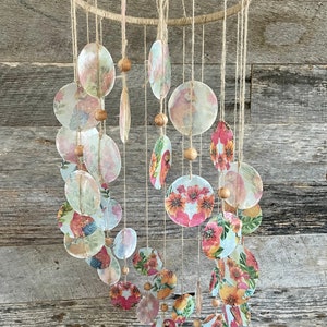 Seashell Wind Chime, Capiz Shell Mobile Wind Chime, Hanging Outdoor ...