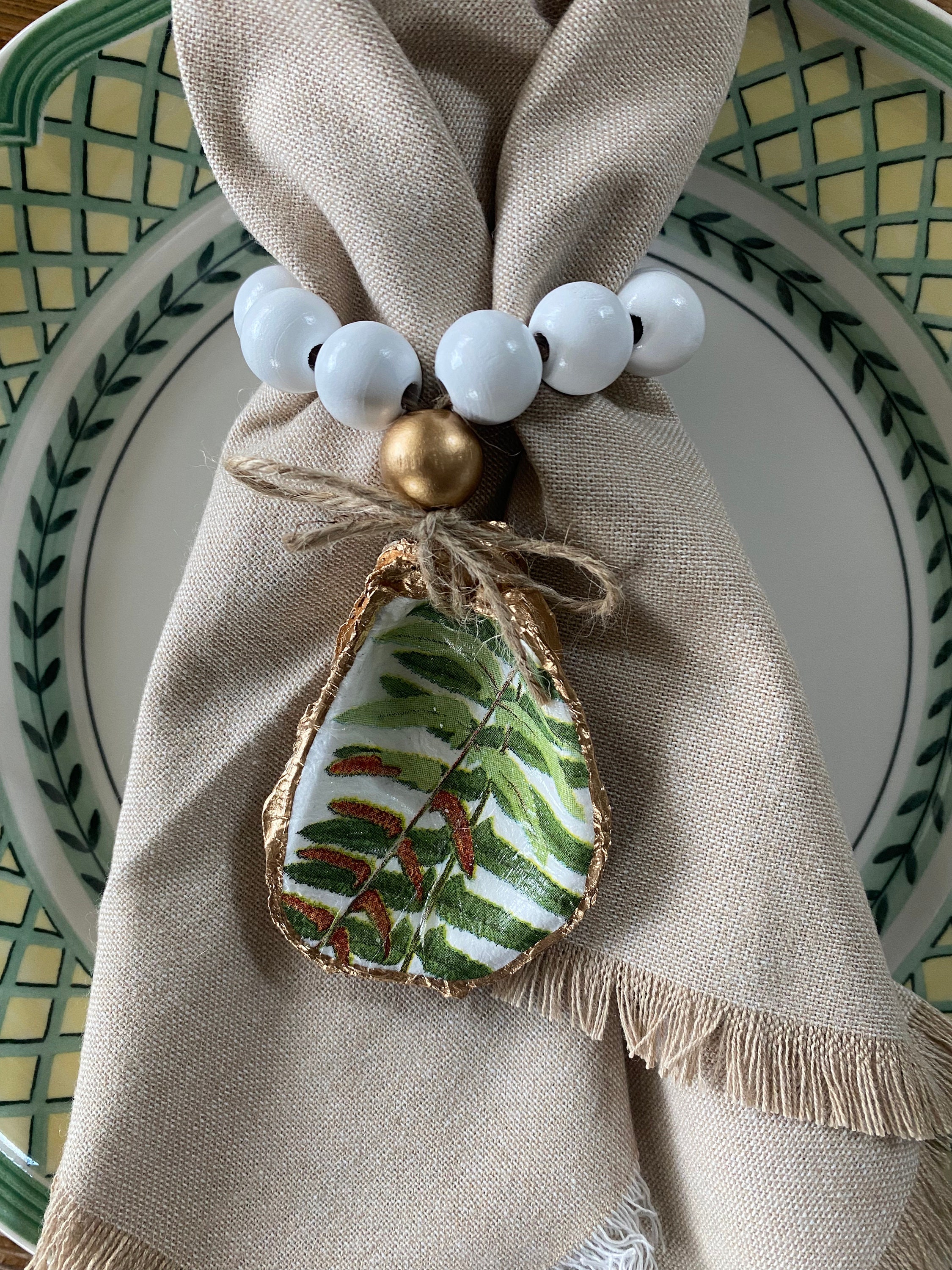 Oyster Shell Napkin Rings for Parties and Dinners Summer - Etsy