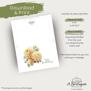 Happy Birthday Printable Card Birthday Card Card Template - Etsy