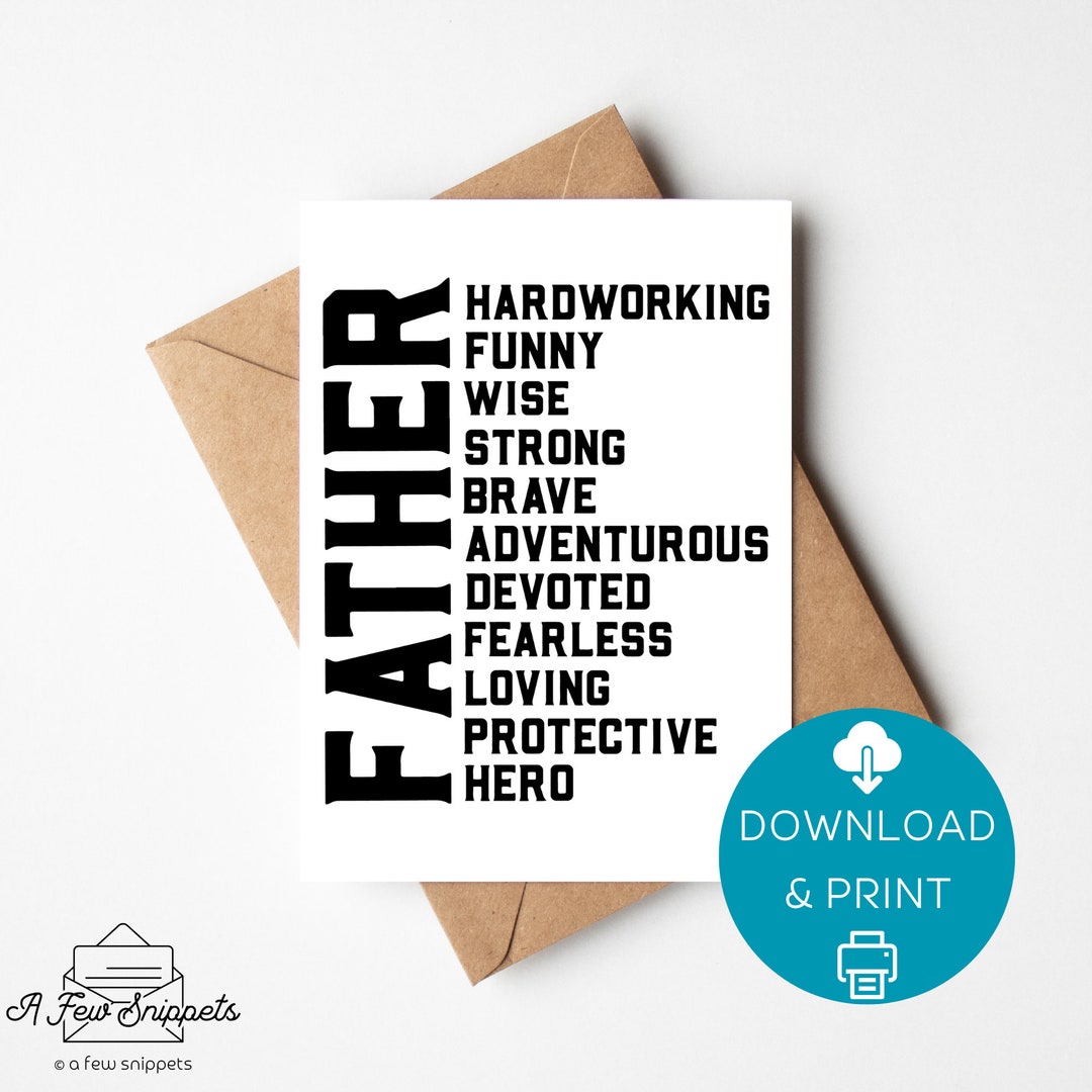 Father | Father's Day | Words to Describe Dad | New Dad | Birthday ...