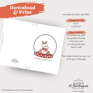 Season's Greetings Snowman Snow Globe Christmas Card | Christmas Card ...