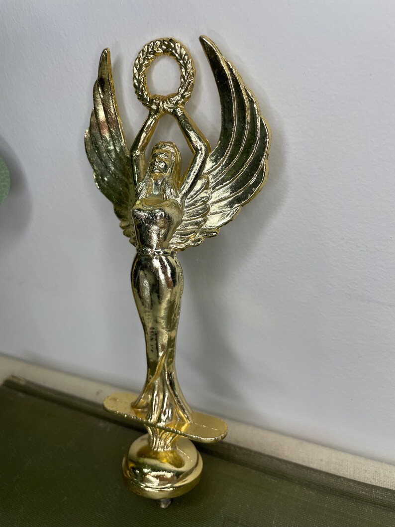 Vintage Gold Metal Female Victory Trophy Topper Figure 6.75” - Etsy