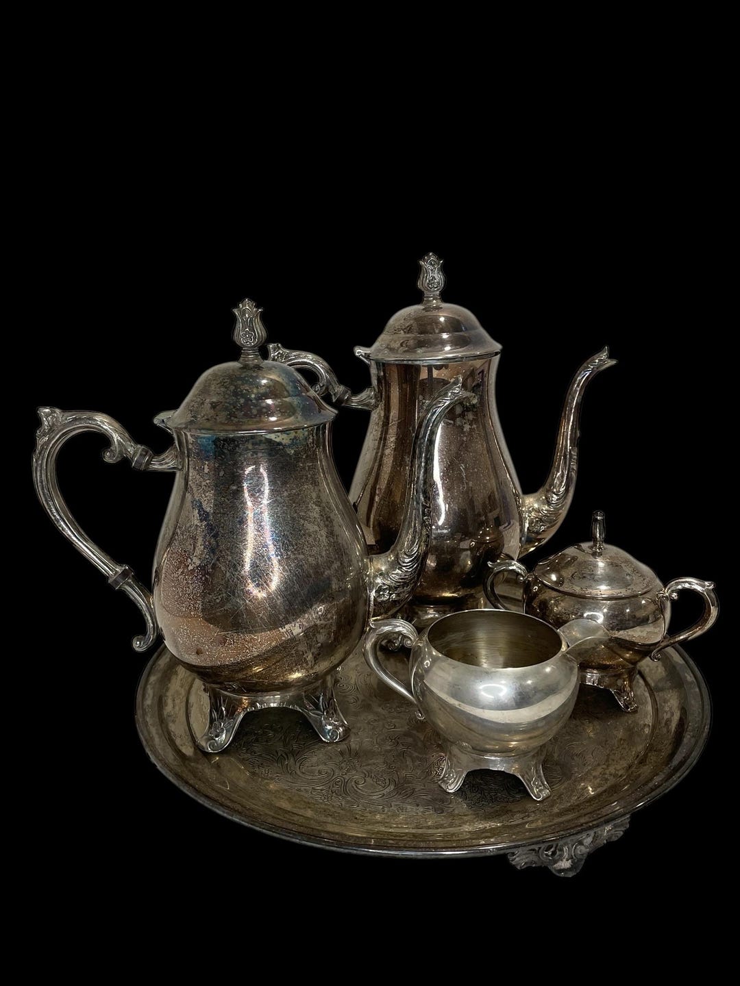 Vintage FB Rogers Silver Plated Tea Set 13.5 X 11 - Etsy
