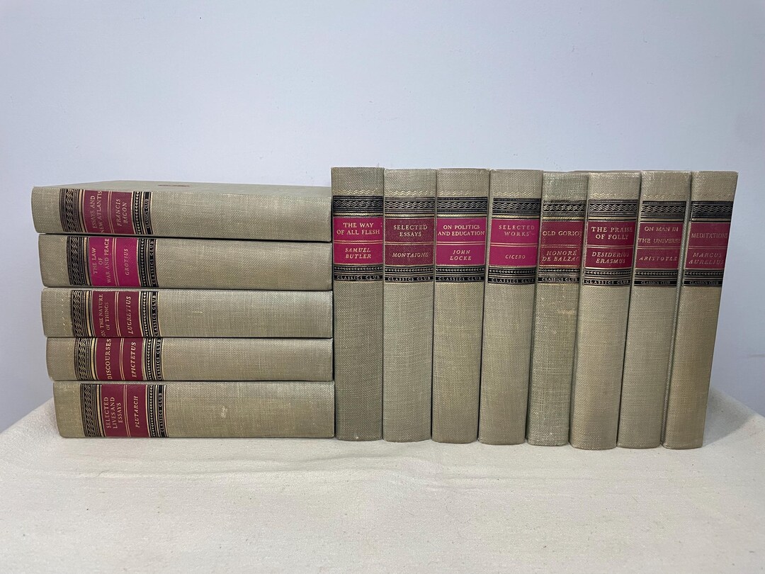 Vintage Set of 13 the Classics Club Hardcover Literature Books 1940s ...