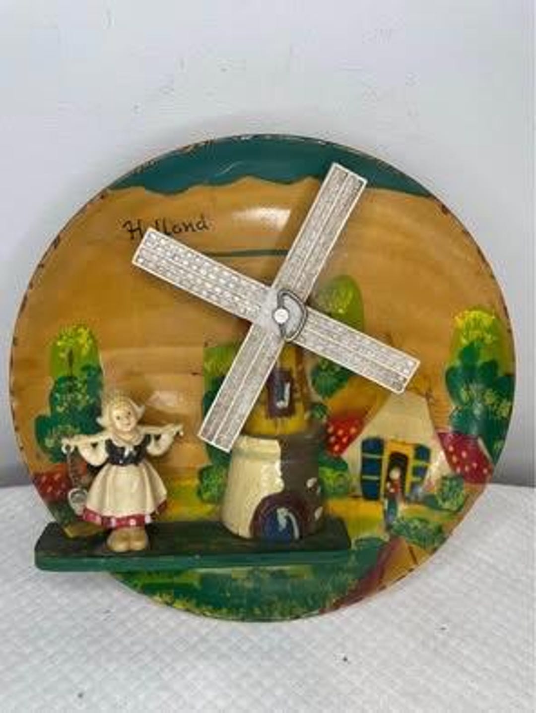 Vintage Holland Windmill Music Box Wall Hanger 7.5 - Etsy