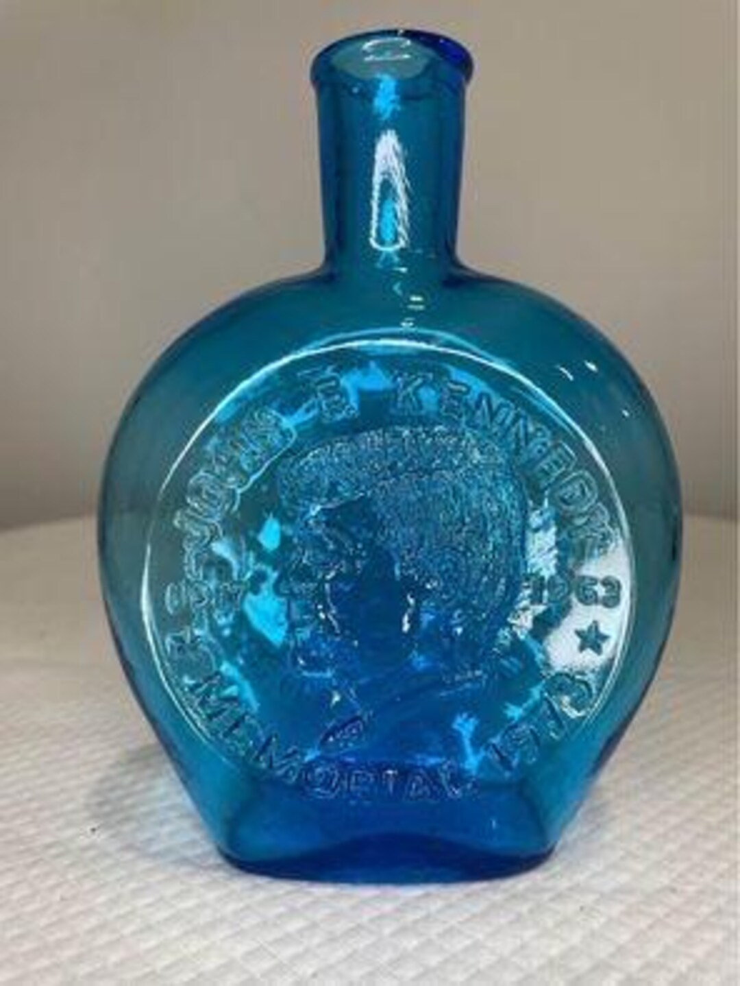 Vintage John F Kennedy JFK Glass Bottle 6.5 - Etsy
