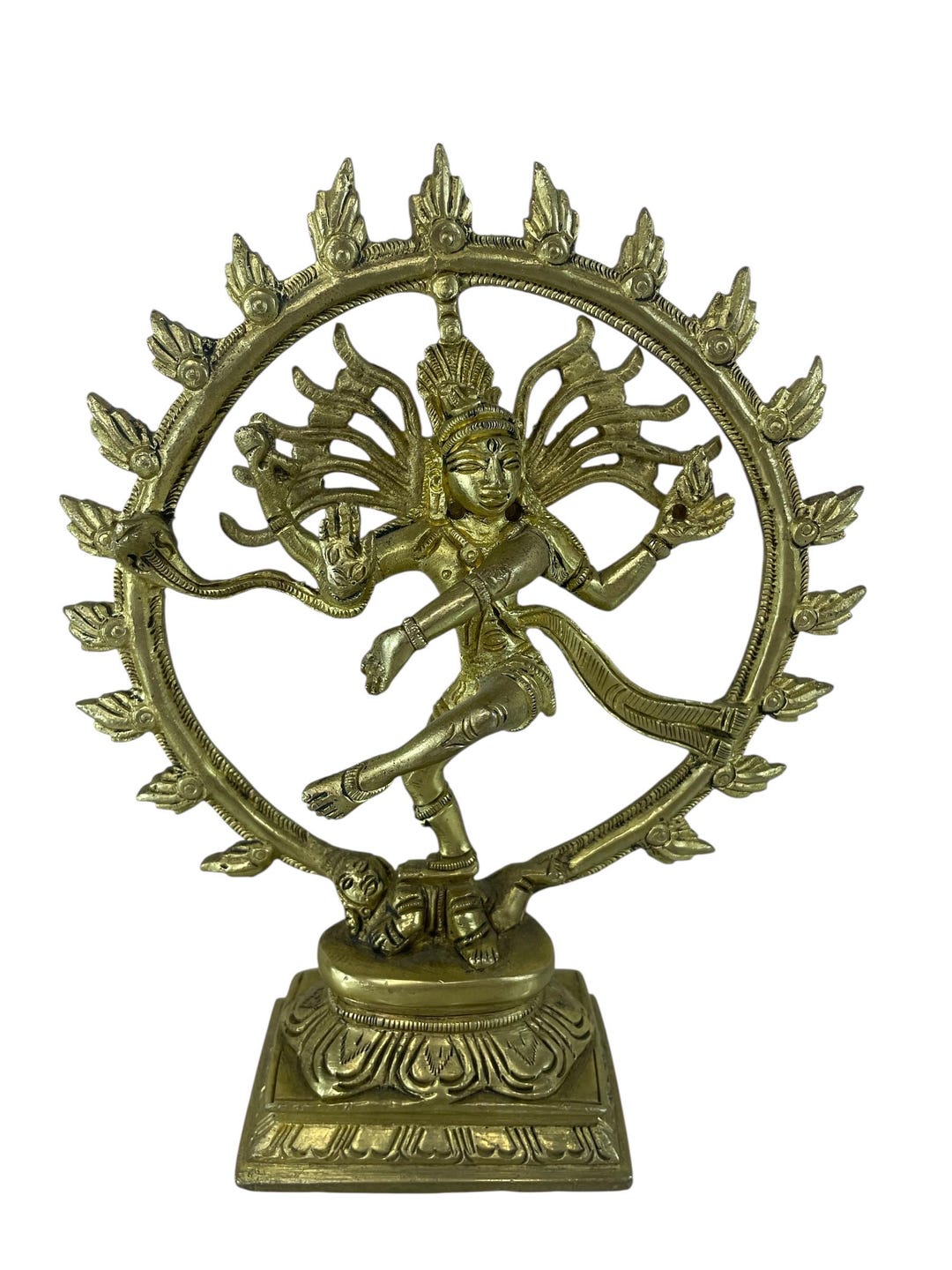 Vintage Brass Nataraja Statue Hindu Buddhism 8” X 6.75” - Etsy