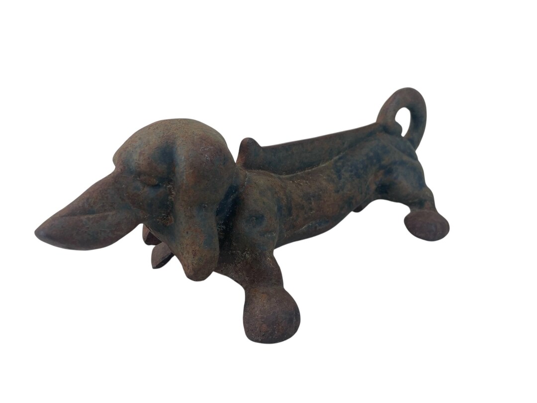 Vintage Cast Iron Dachshund Dog Boot Shoe Scraper Door Stop 13” - Etsy