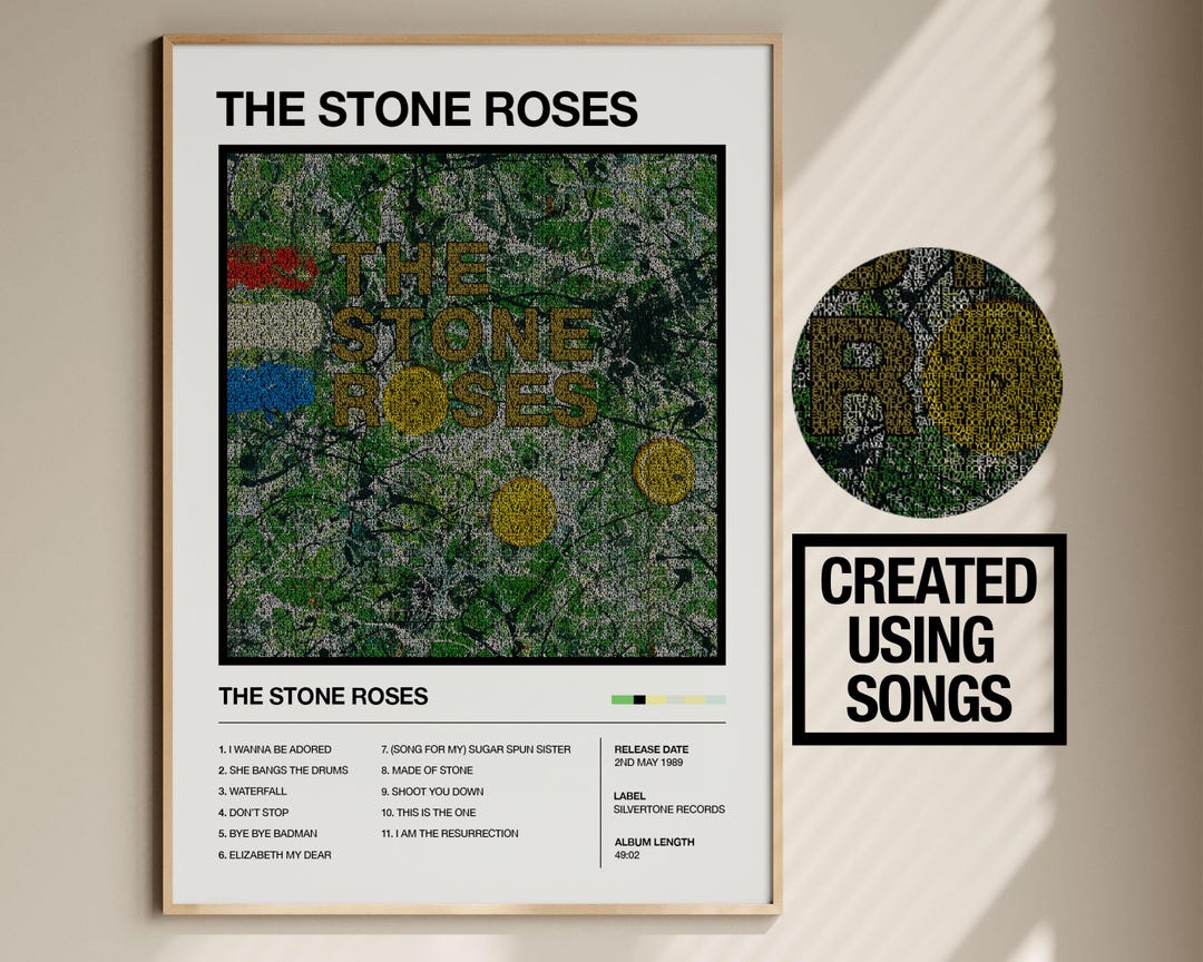 Stone Roses Album Cover | Album Cover Poster | Music Wall Art | Music ...