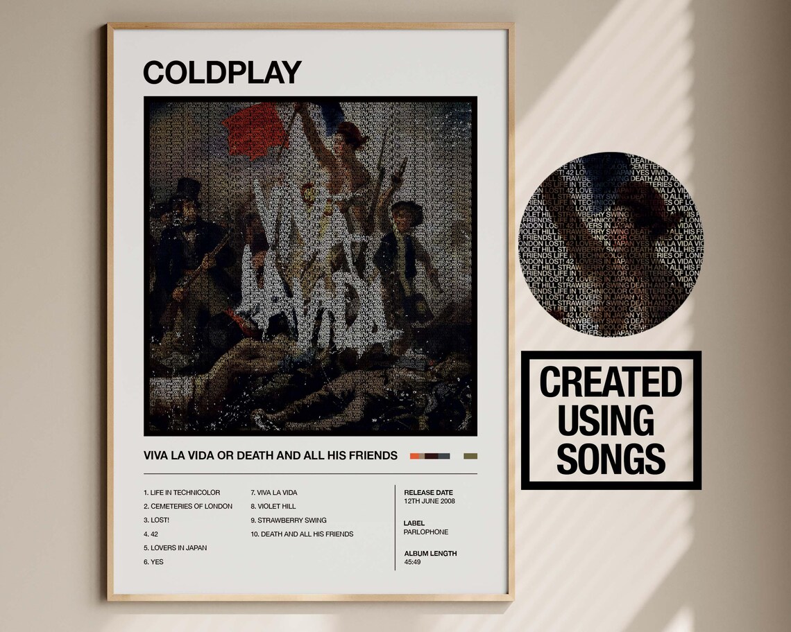 Coldplay Viva La Vida Album Cover Album Cover Poster Music Wall Art ...