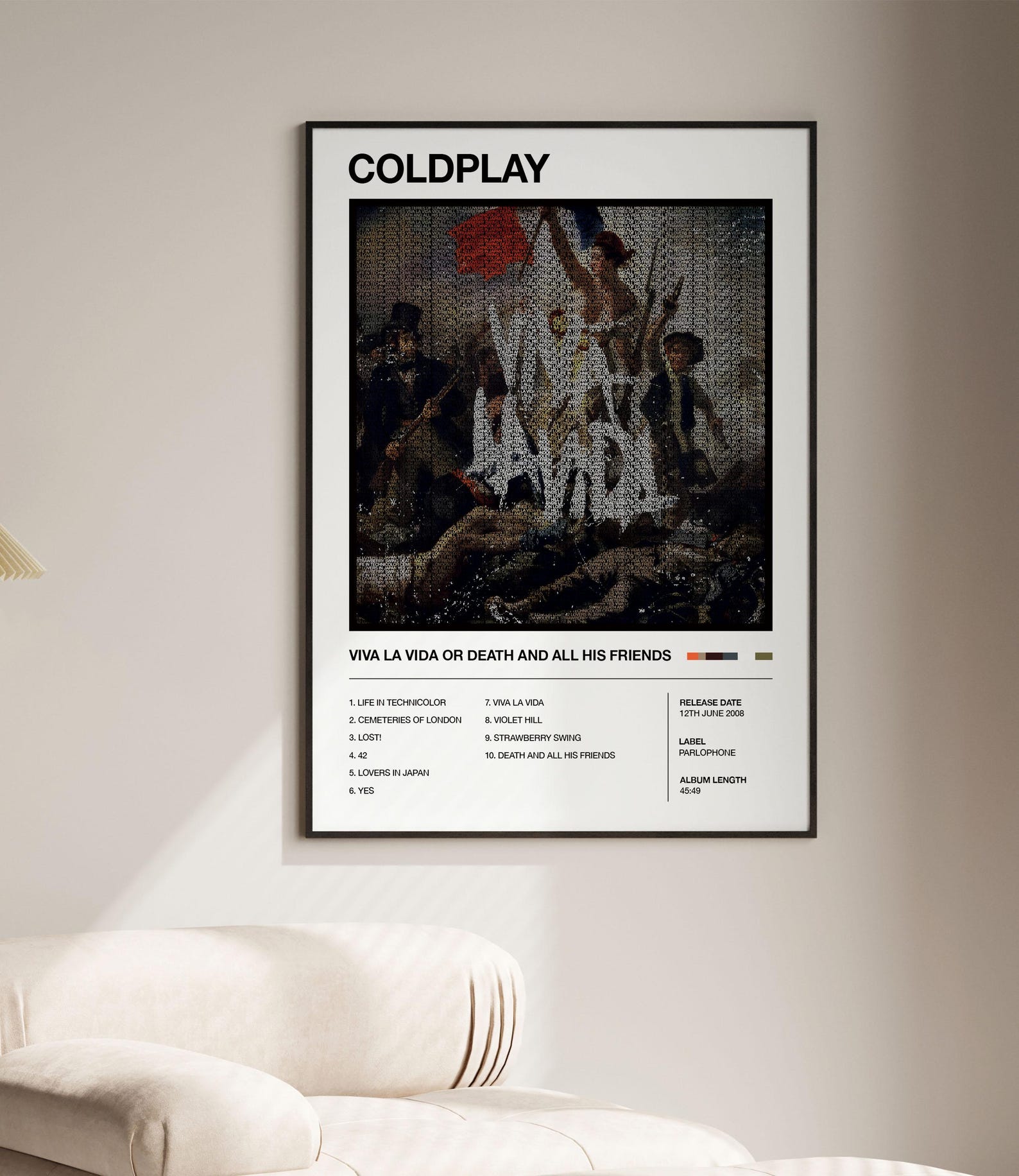 Coldplay Viva La Vida Album Cover Album Cover Poster Music Wall Art ...