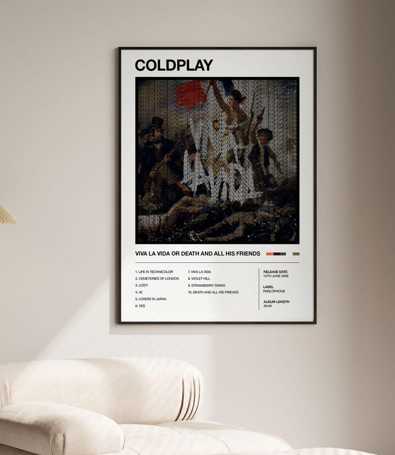 Coldplay Viva La Vida Album Cover Album Cover Poster Music Wall Art ...