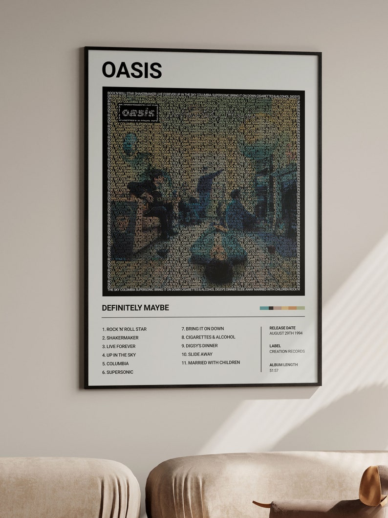 Oasis Definitely Maybe Album Cover | Album Cover Poster | Music Wall ...