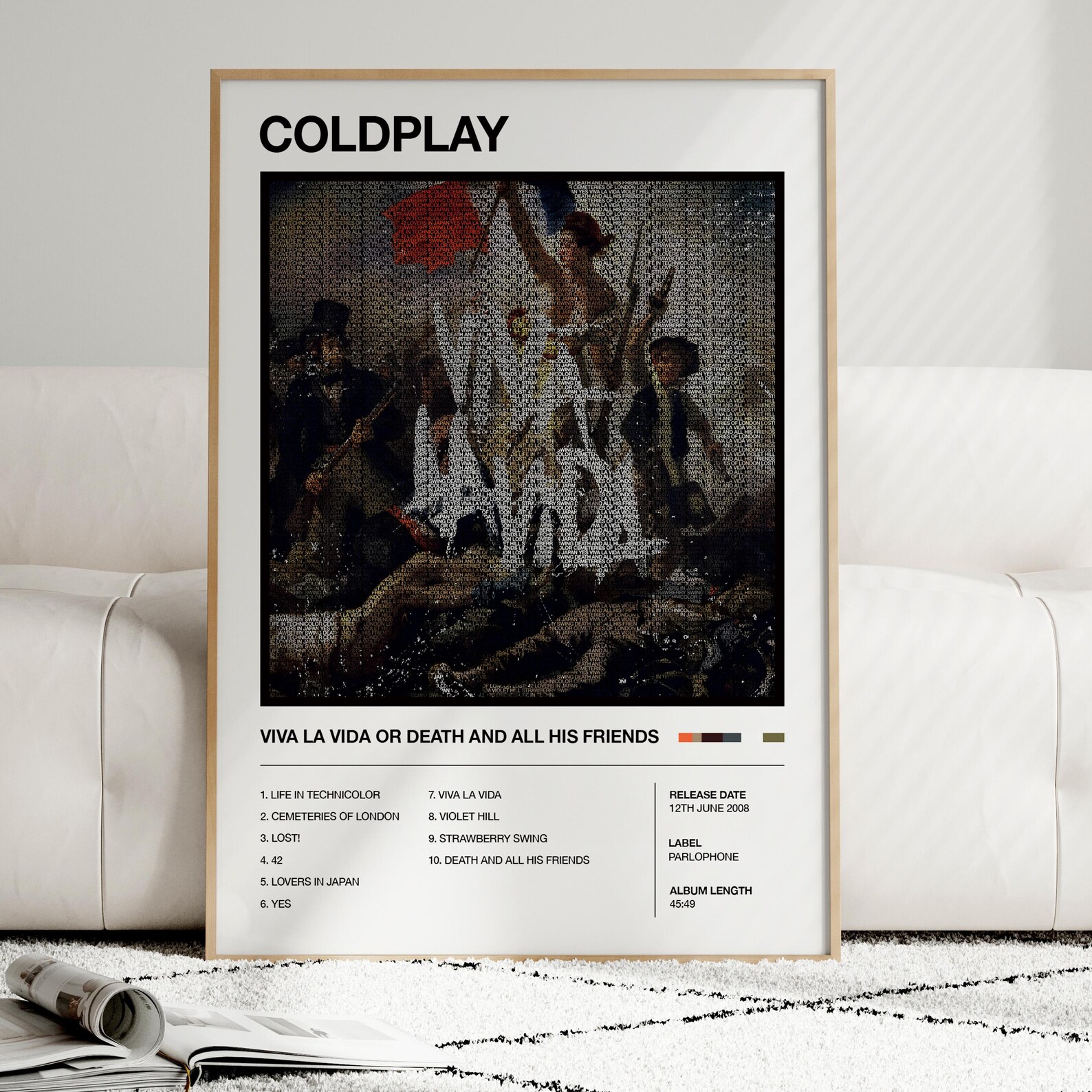 Coldplay Viva La Vida Album Cover Album Cover Poster Music Wall Art ...