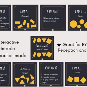 2D Shapes Flashcards Teacher-made 'what Shape Am I' Game Ages 3 Early ...