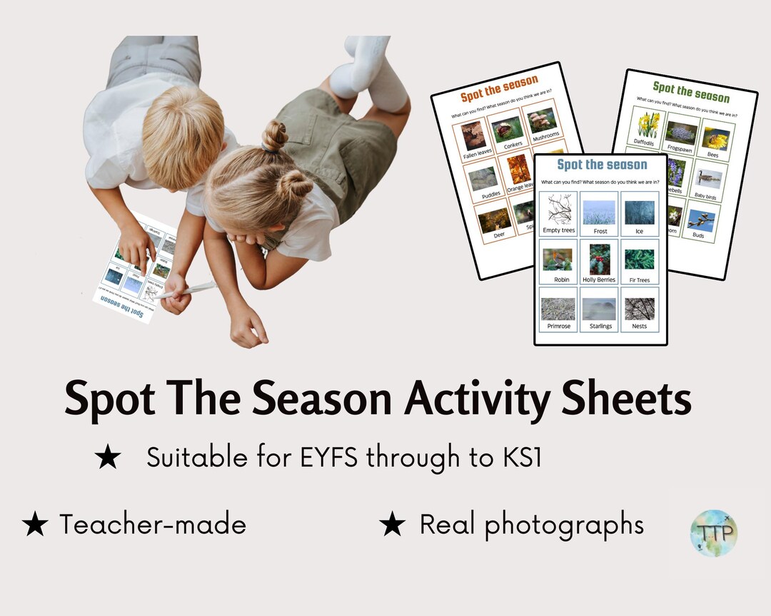 Spot the Seasons Activity Sheet Teacher-made Digital Download With Real ...