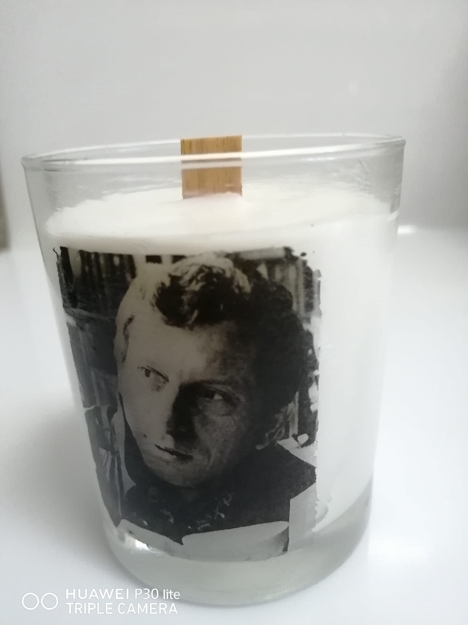Custom Portrait Hand Art Glass Candle, Personalized Unique Hand Painted ...