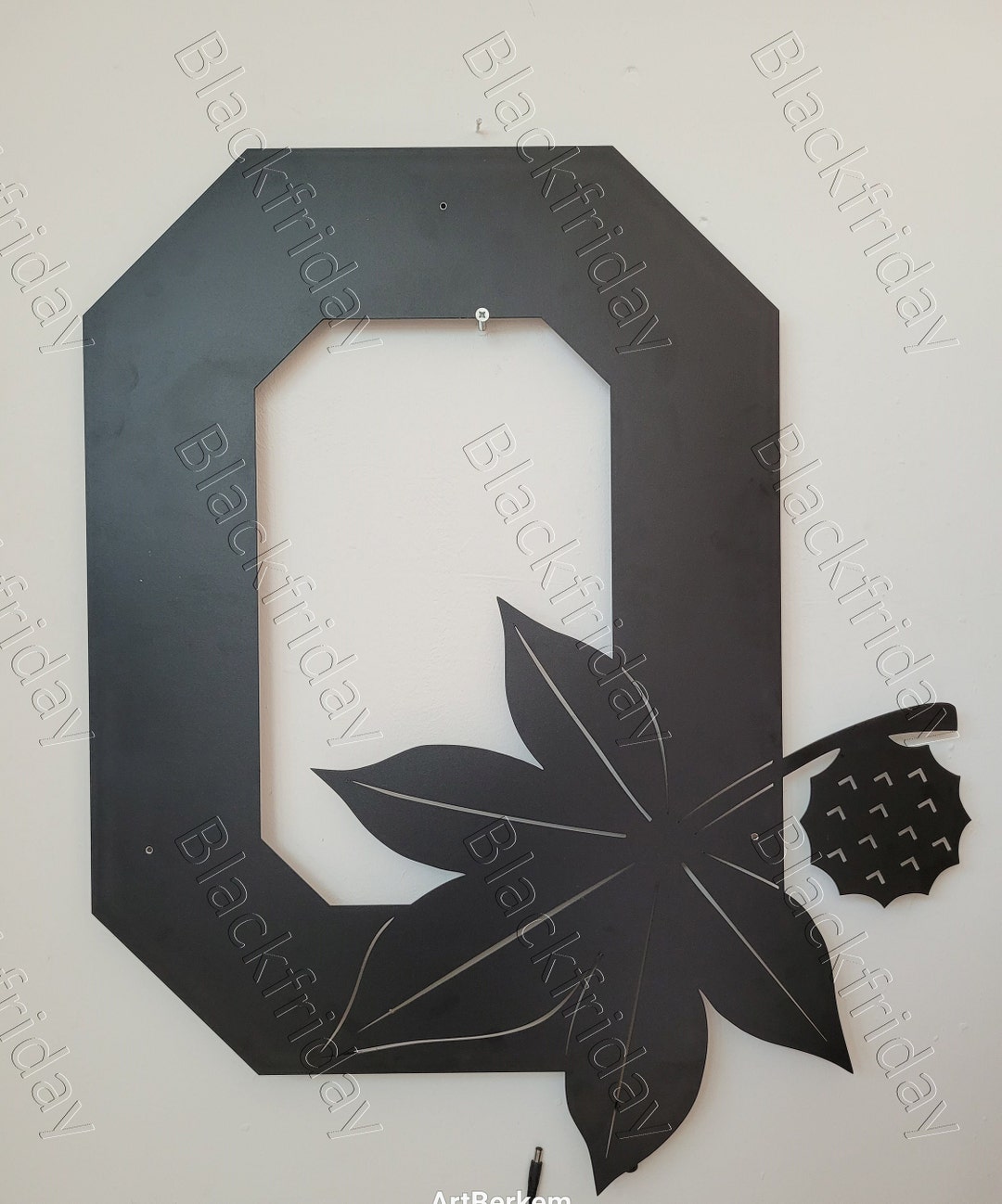 Ohio State Metal Logo, LED Metal Wall Art, Wall Decor, Ohio State ...
