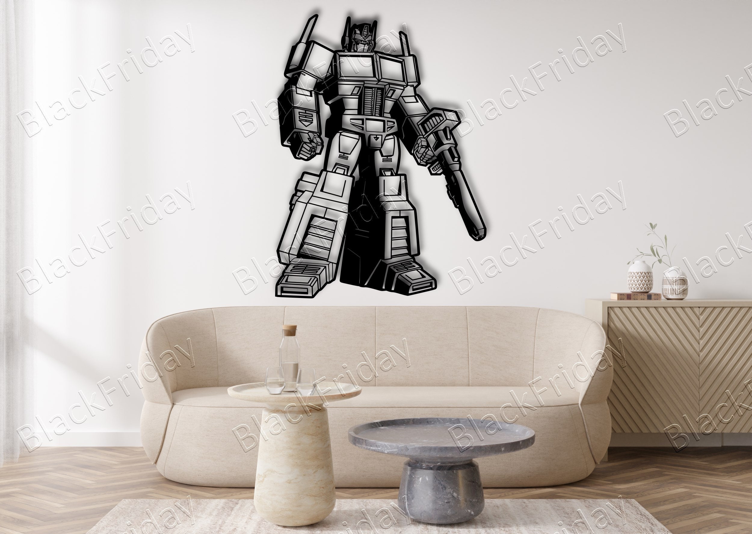 Autobot Transformers Metal Logo, LED Metal Wall Art, Wall Decor, New ...