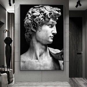Sculpture of David Canvas Wall Art Nordic Art - Etsy