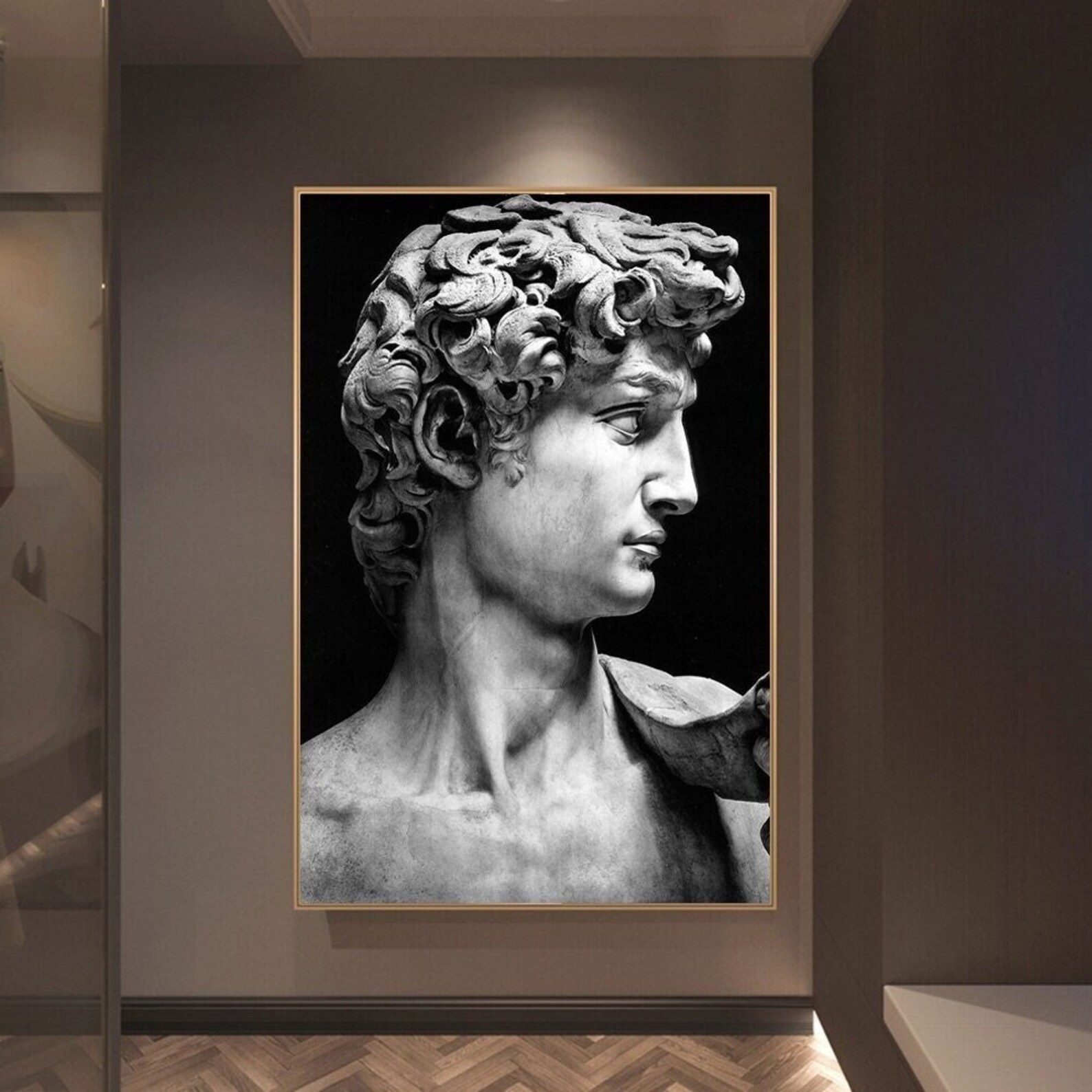 Sculpture of David Canvas Wall Art Nordic Art - Etsy