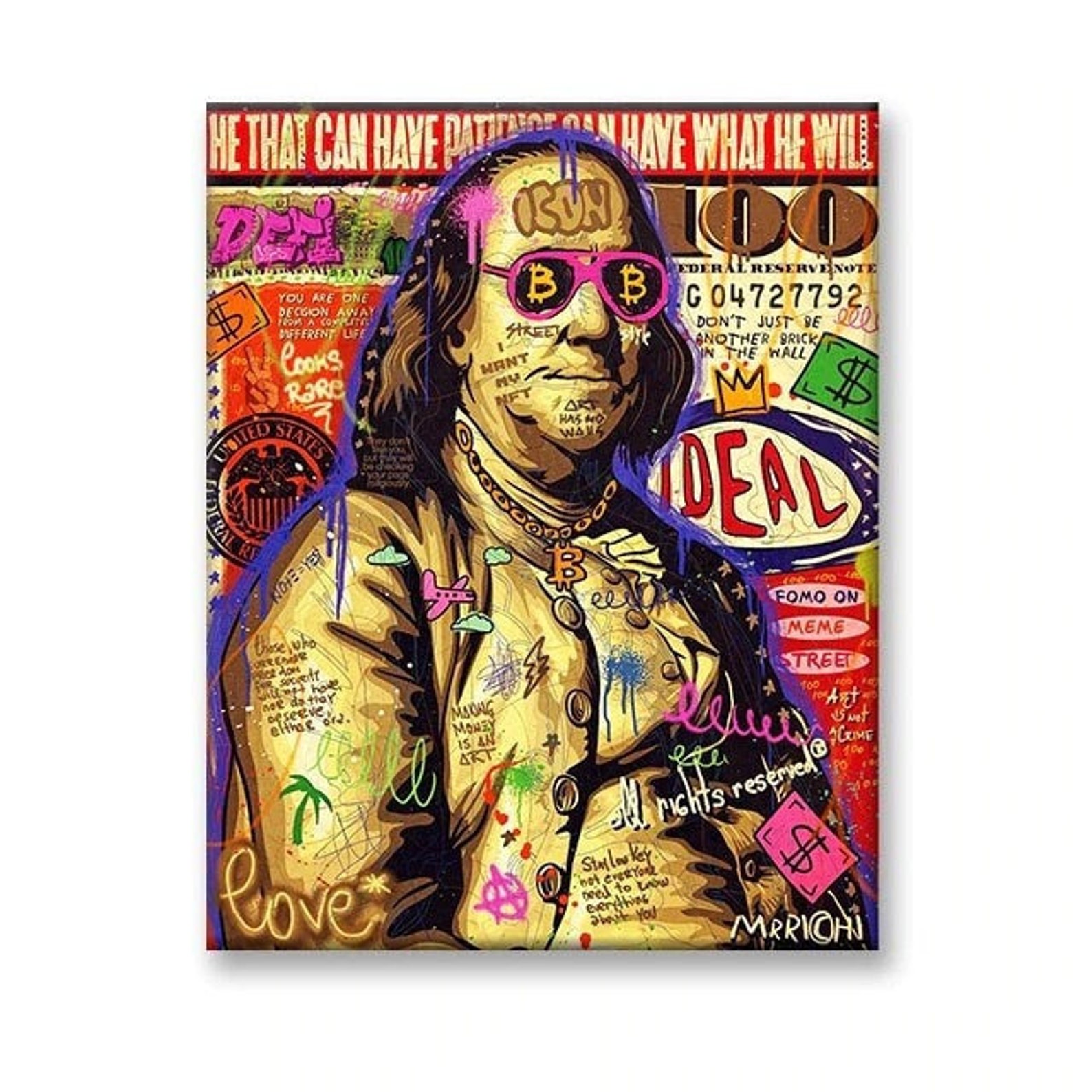 Graffiti Pop Art Portrait Canvas Painting Famous Statue of Julius Cesar ...