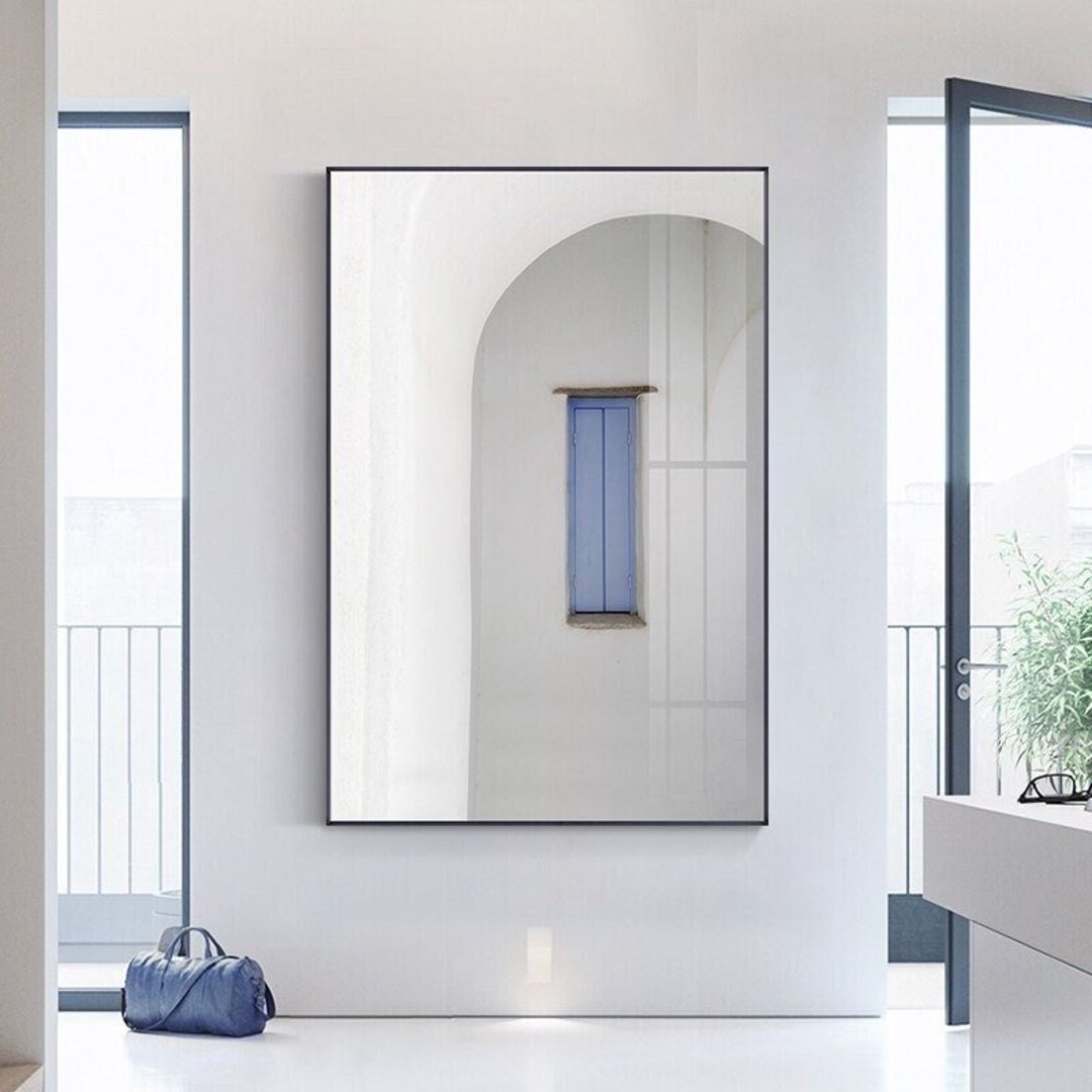 Modern White Wall Blue Window Canvas Painting and Print - Etsy