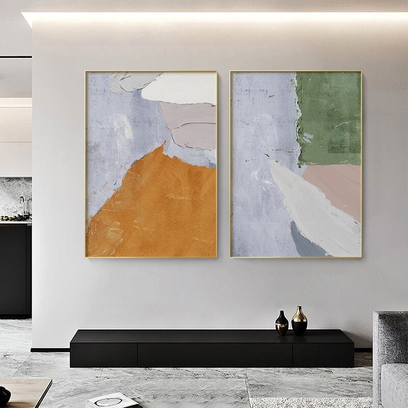 Abstract Colour Block Poster Print Modern Ldyllic Canvas Art - Etsy