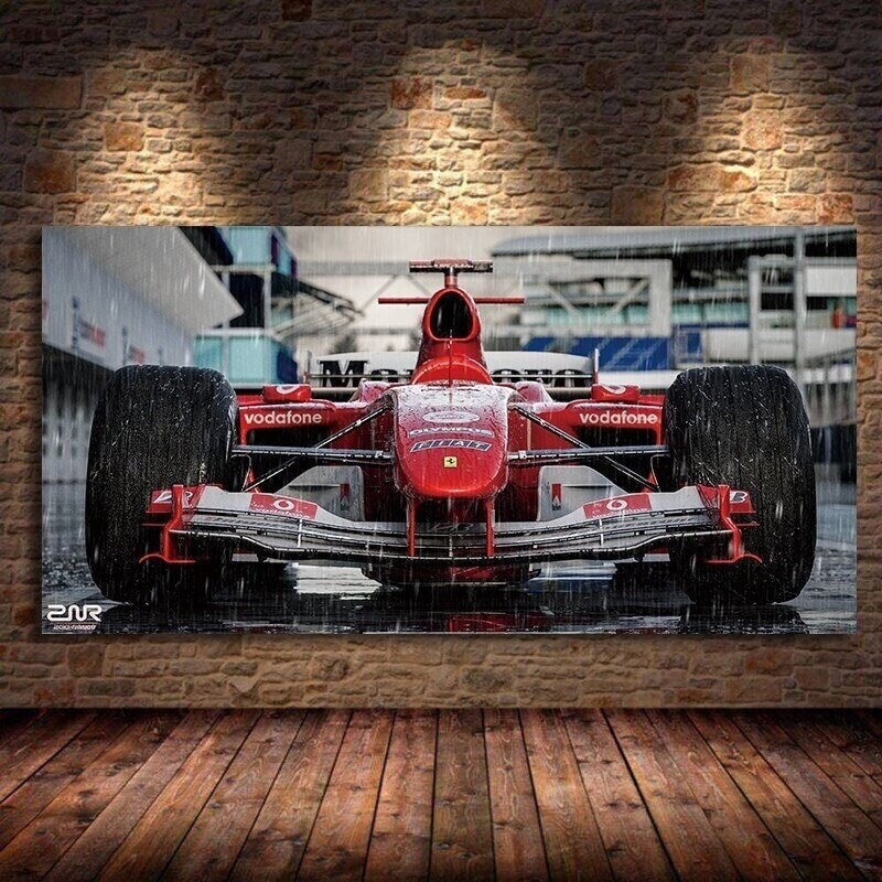 Formula 1 Cars Poster Ferrari F1 Poster Canvas Gift for Formula 1 Fans ...