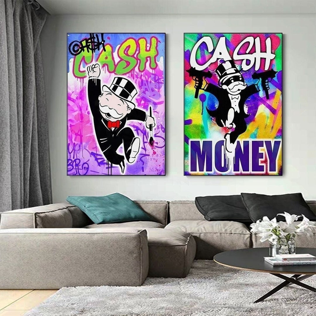 Monopoly Canvas Posters and Prints Alec Graffiti Art Money - Etsy