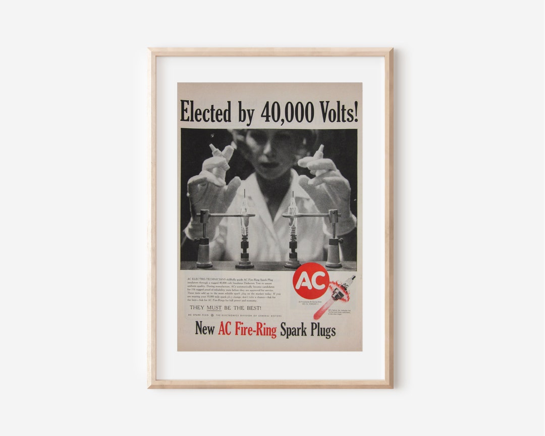 Vintage Print Advertisement Original Print Ad AC Spark Plugs - Etsy