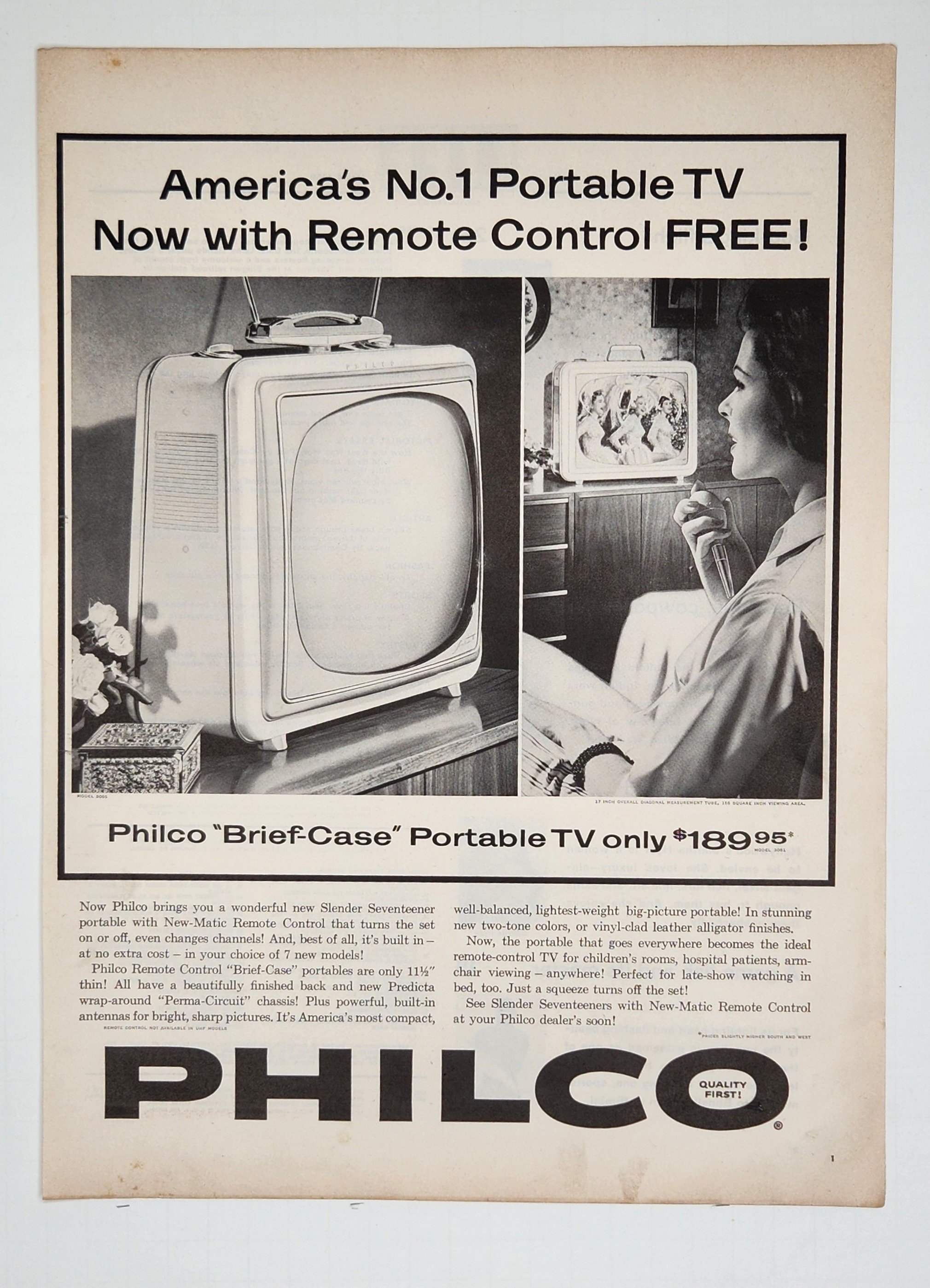 Vintage PHILCO Print Advertisement Original Print Ad 1959-1962 Life ...