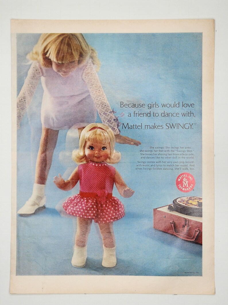 Vintage MATTEL SWINGY DOLL Advertisement Original Print Ad - Etsy