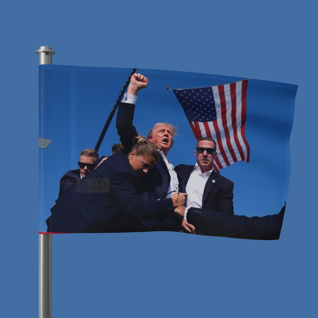 Trump Fist Pump Flag - TRUMP Rally July 13th 2024 - Etsy