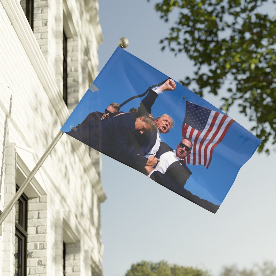 Trump Fist Pump Flag - TRUMP Rally July 13th 2024 - Etsy