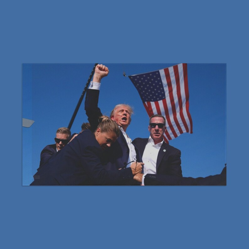 Trump Fist Pump Flag - TRUMP Rally July 13th 2024 - Etsy