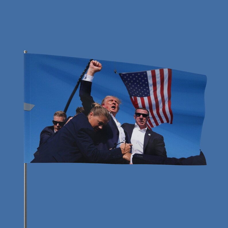 Trump Fist Pump Flag - TRUMP Rally July 13th 2024 - Etsy