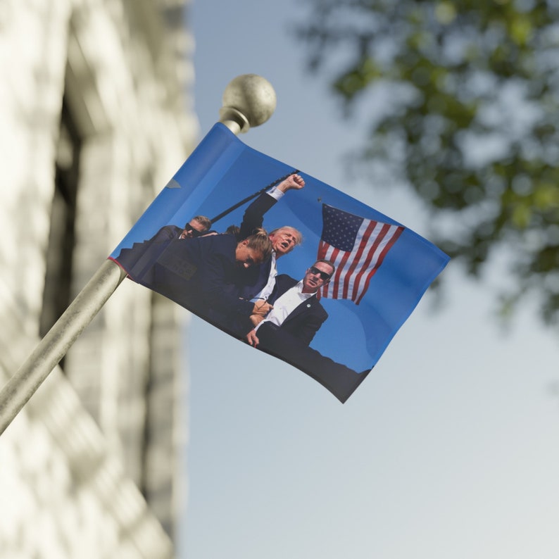 Trump Fist Pump Flag - TRUMP Rally July 13th 2024 - Etsy
