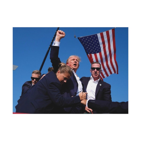 Trump Rally Fist Pump Poster - Etsy